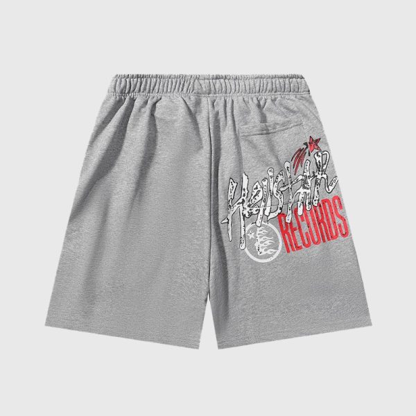 Hellstar Jupitar Graphic Terry Grey Shorts - HELLSTAR