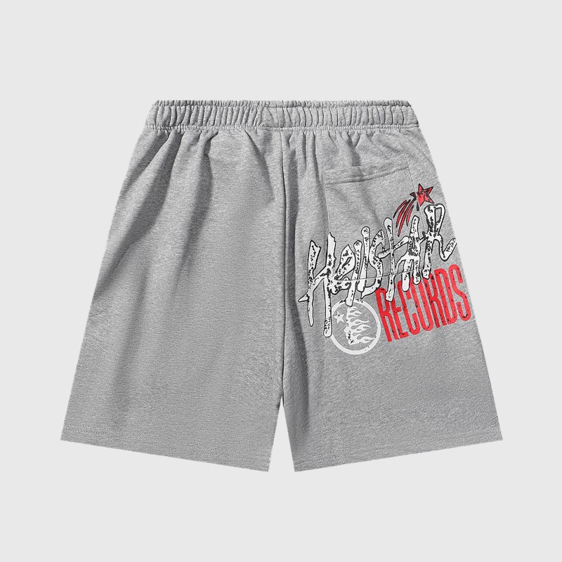 Hellstar Jupitar Graphic Terry Grey Shorts - HELLSTAR