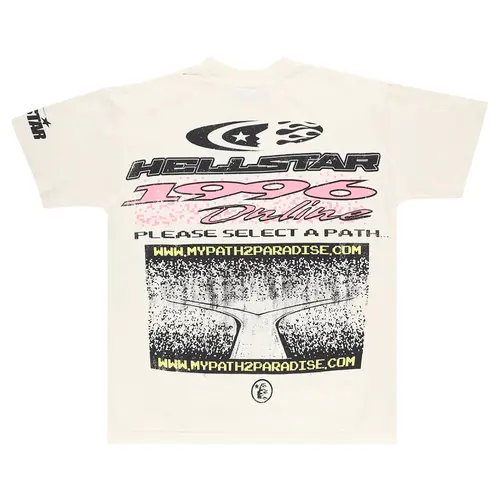 Hellstar Pixel White T-Shirt - HELLSTAR